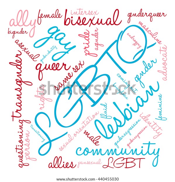 Lgbtq Word Cloud On White Background Stock Vector (Royalty Free ...