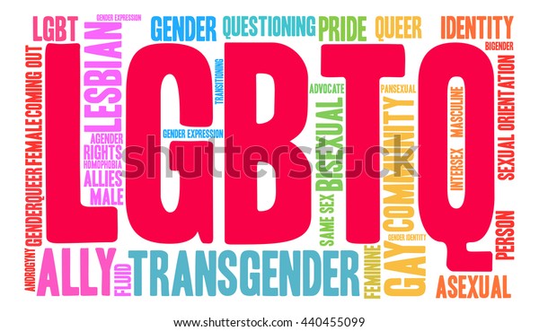 Lgbtq Word Cloud On White Background Stock Vector (Royalty Free ...