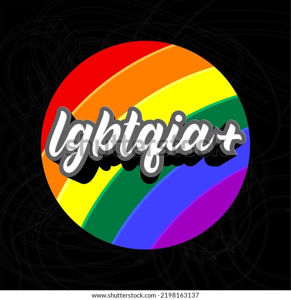 Lgbtqia Pride Rainbow Botton Vector Stock Vector (Royalty Free ...