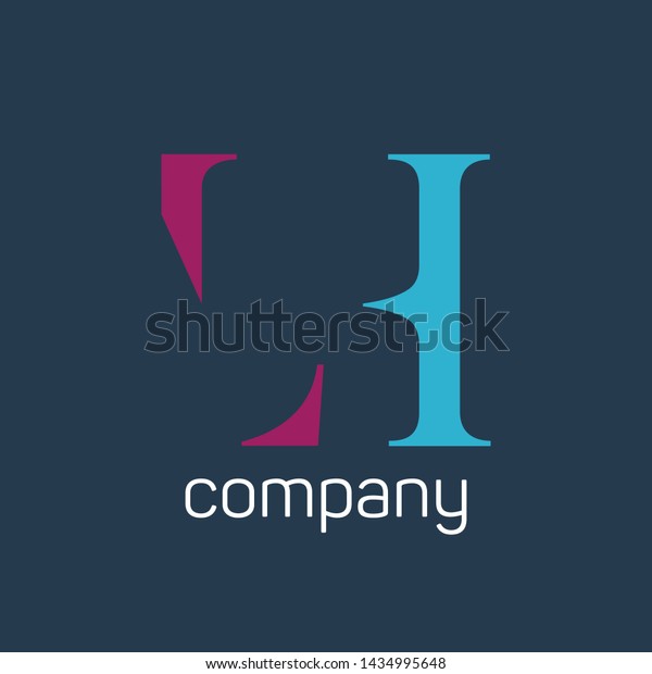 Lh Company Logo Monogram Letters L Stock Vector (Royalty Free ...