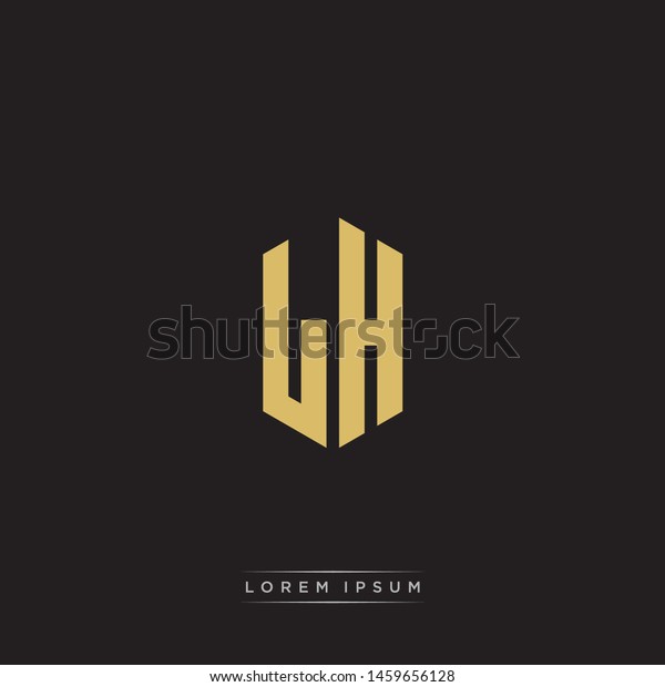 Lh L H Logo Emblem Hexagon Stock Vector (Royalty Free) 1459656128 ...