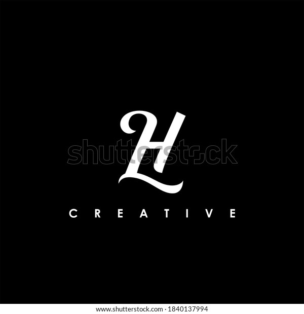 Lh Letter Initial Logo Design Template Stock Vector (Royalty Free ...