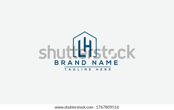 LH Logo Design Template Vector Graphic Branding Element.