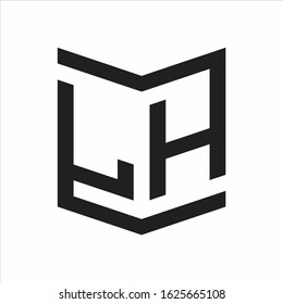 Lh Logo Emblem Monogram Shield Style Stock Vector (Royalty Free ...