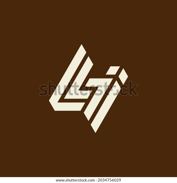 Li Alphabet Logo That Combines 2 Stock Vector (Royalty Free) 2034756029