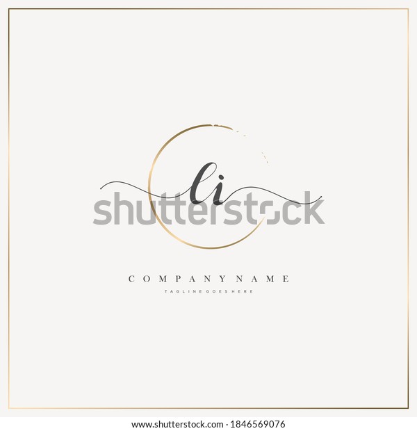 Li Initial Letter Handwriting Logo Hand Stock Vector (Royalty Free ...