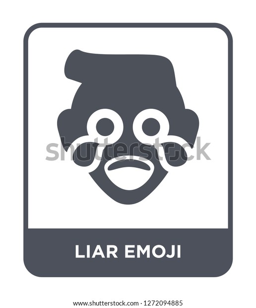 Liar Emoji Icon Vector On White Stock Vector (Royalty Free) 1272094885 ...