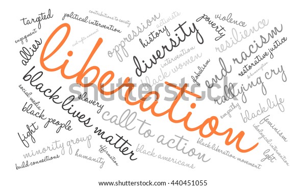 Liberation Word Cloud On White Background Stock Vector (Royalty Free ...