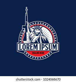 Liberty Rifle Vector Logo Template Stock Vector (Royalty Free ...