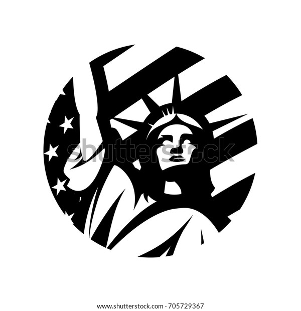Liberty Statue Vector Logo Concept Isolated Stock Vector (Royalty Free ...