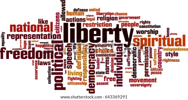 Liberty Word Cloud Concept Vector Illustration Stock Vector (Royalty ...