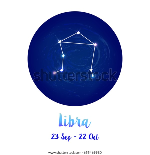 Libra Constellation Icon Zodiac Sign Libra Stock Vector (Royalty Free ...