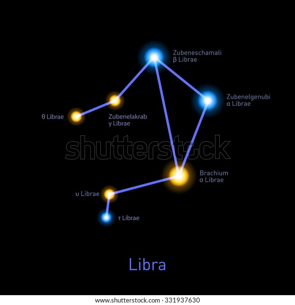 Libra Constellation Space Stars Background Vector Stock Vector (Royalty ...