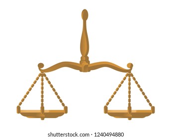 Libra Golden Scales Stock Vector (Royalty Free) 1240494880 | Shutterstock