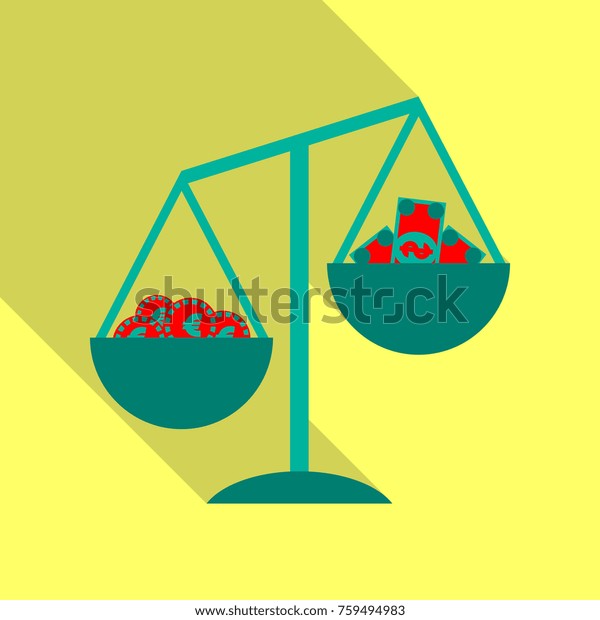 Libra Money Bill Icon Shadow Flat Stock Vector (Royalty Free) 759494983 ...