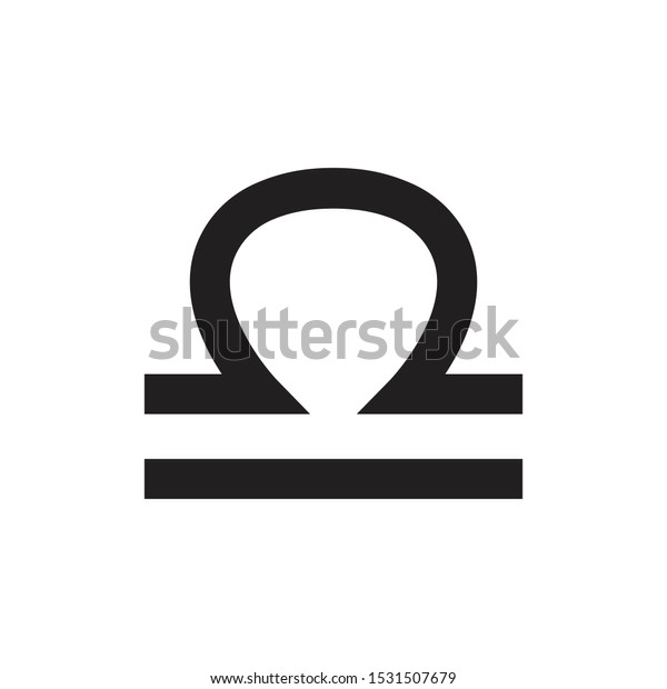 Libra Simple Black Horoscope Zodiac Sign Stock Vector (Royalty Free ...