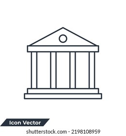 Library Icon Logo Vector Illustration Library Stock Vector (Royalty ...
