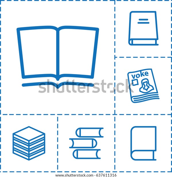 Library Icon Set 6 Library Outline Stock Vector (Royalty Free ...