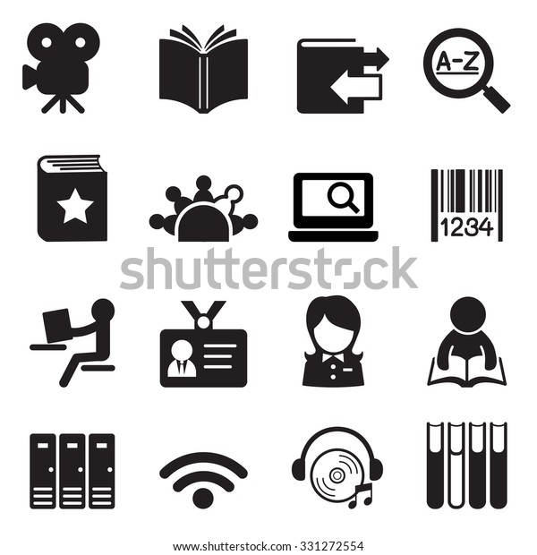 Library Icons Vector Illustration Symbol Set Stock Vector (Royalty Free ...