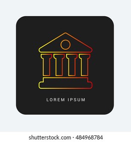 Library Red Orange Gradient Attractive Line Stock Vector (Royalty Free ...