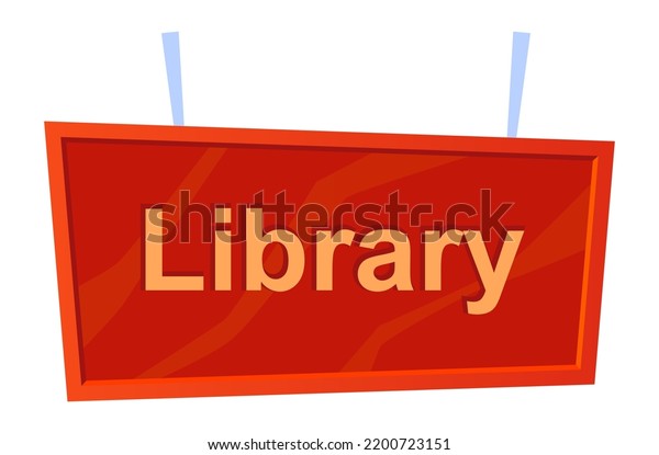 Library Sign Modern Flat Design Style Stock Vector (Royalty Free ...