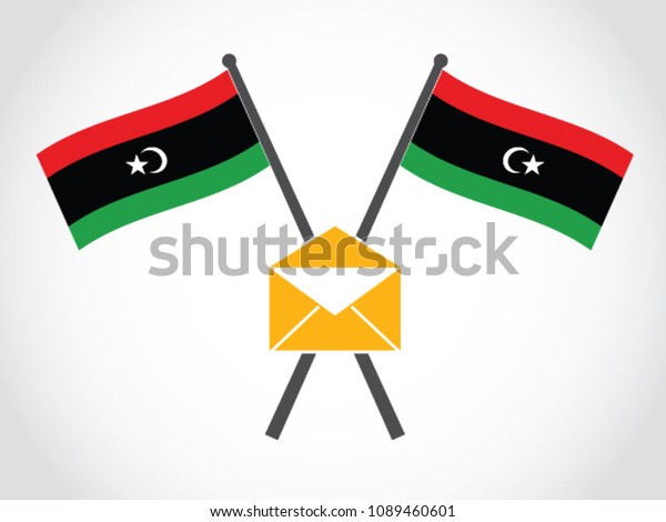 Libya Emblem Mail Service Stock Vector (Royalty Free) 1089460601 ...