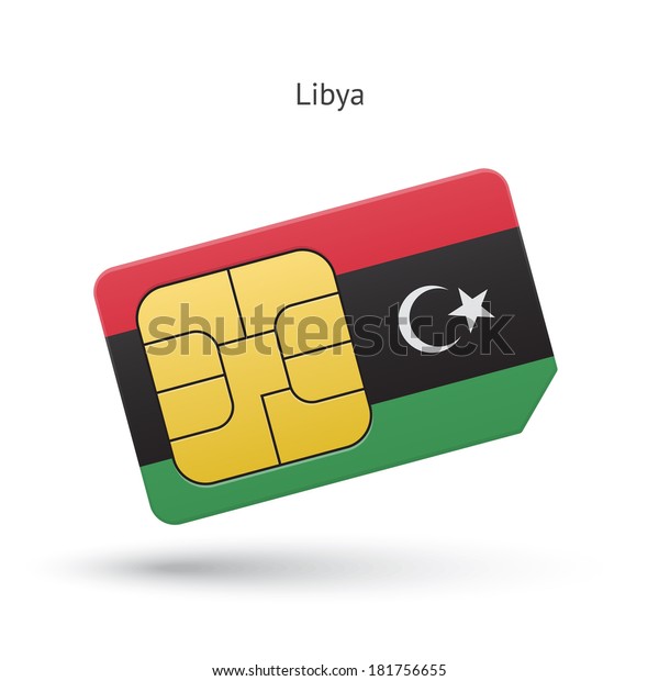 Libya Mobile Phone Sim Card Flag Stock Vector (Royalty Free) 181756655 ...