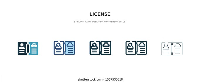 License Icon Different Style Vector Illustration Stock Vector (Royalty ...