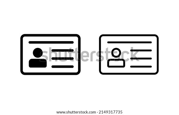 License Icon Vector Id Card Icon: เวกเตอร์สต็อก (ปลอดค่าลิขสิทธิ์ ...