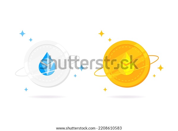 Lido Staked Ether Price Steth Coin Stock Vector (Royalty Free ...