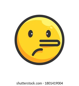 Lie Face Emoji Flat Icon Stock Vector (Royalty Free) 1801419004 ...