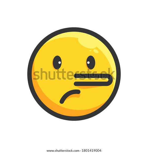Lie Face Emoji Flat Icon Stock Vector (Royalty Free) 1801419004 ...