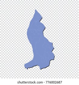 Liechtenstein Map Isolated On Transparent Backgroundhigh Stock Vector ...