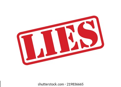 Lies Red Rubber Stamp Text Vector Stock Vector (Royalty Free) 219836665