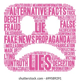 Lies Word Cloud On White Background Stock Vector (Royalty Free ...