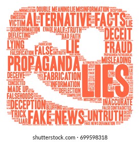 Lies Word Cloud On White Background Stock Vector (Royalty Free ...