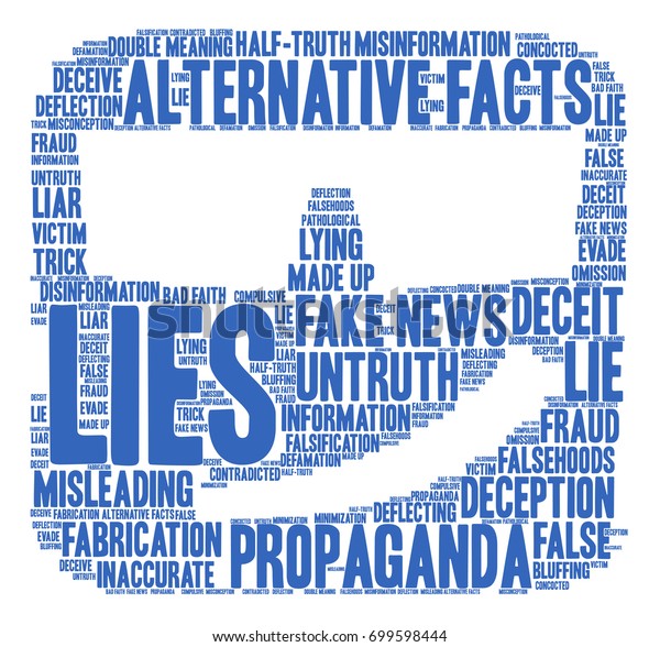 Lies Word Cloud On White Background Stock Vector (Royalty Free ...