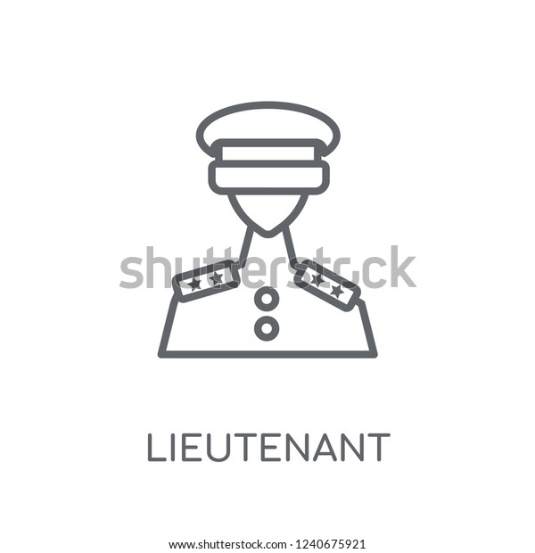 Lieutenant Linear Icon Modern Outline Lieutenant Stock Vector (Royalty ...