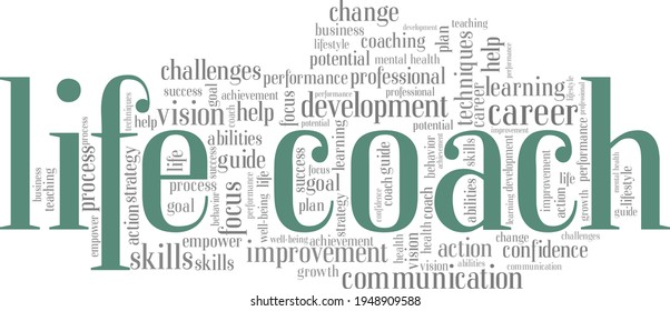 Life Coach Vector Illustration Word Cloud Stock Vector (Royalty Free ...