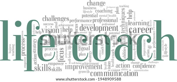 Life Coach Vector Illustration Word Cloud Stock Vector (Royalty Free ...