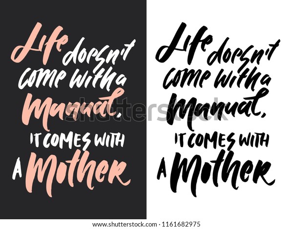 Life Doesnt Come Manual Comes Manual Stock Vector (Royalty Free ...