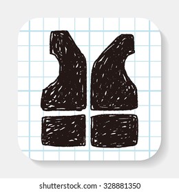 Life Jacket Doodle Stock Vector (Royalty Free) 349815722