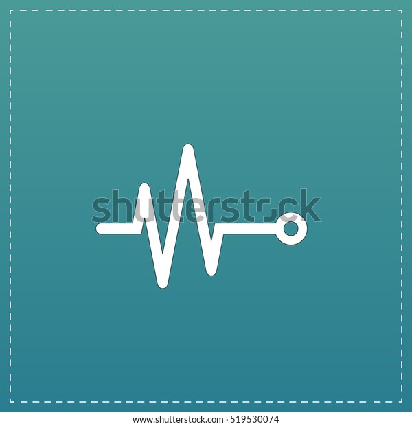 Life Line Heart Beat Cardiogram White: vector de stock (libre de ...