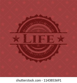 Life Red Emblem Stock Vector (Royalty Free) 1143853691