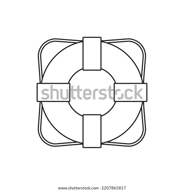 Life Ring Buoy Line Icon Vector Stock Vector (Royalty Free) 2207865817 ...