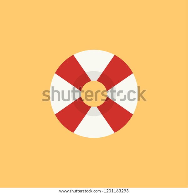 Life Ring Cartoon Vector Symbol Logo Stock Vector (Royalty Free ...