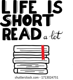 Life Short Read Phrase Hand Written Stock Vector (Royalty Free ...