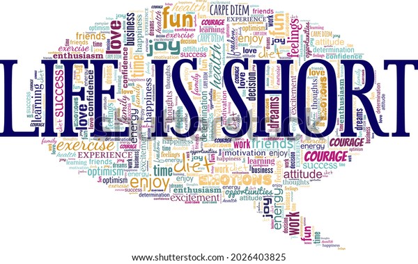 Life Short Vector Illustration Word Cloud Stock Vector (Royalty Free ...