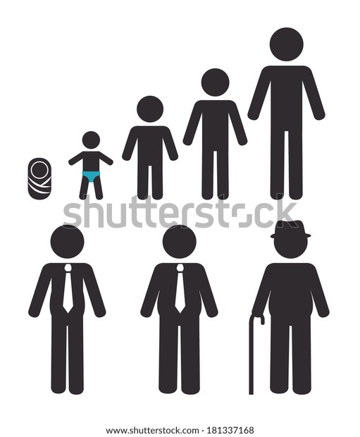 Life Stage Design Over Background Vector Stock Vector (Royalty Free ...