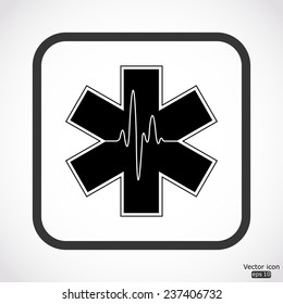 Life Star Icon Black Vector Illustration Stock Vector (Royalty Free ...